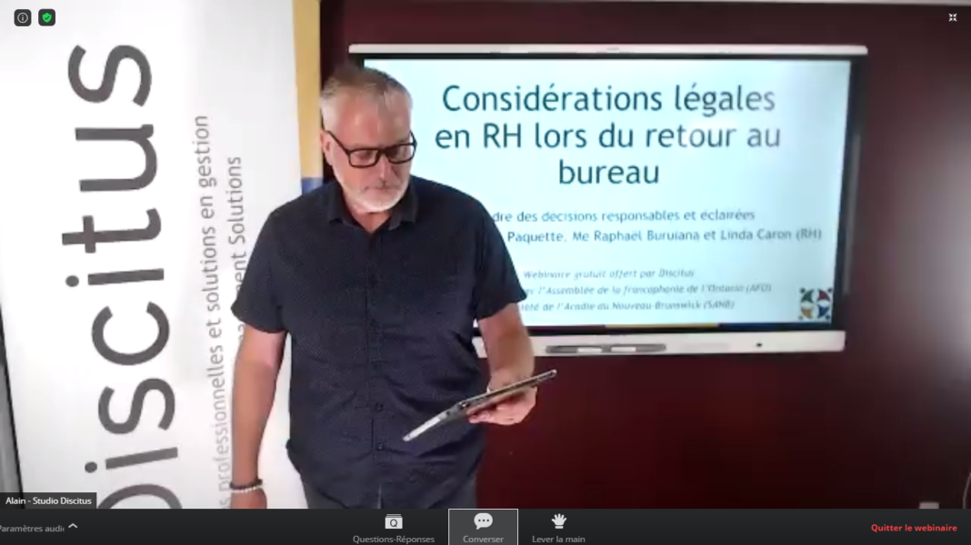 Discitus discute le retour au bureau | Le Métropolitain